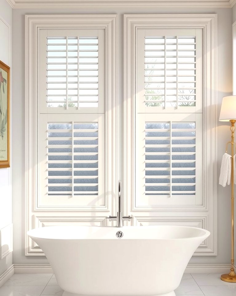 25 Beautiful Bathroom Window Treatment Ideas for Privacy