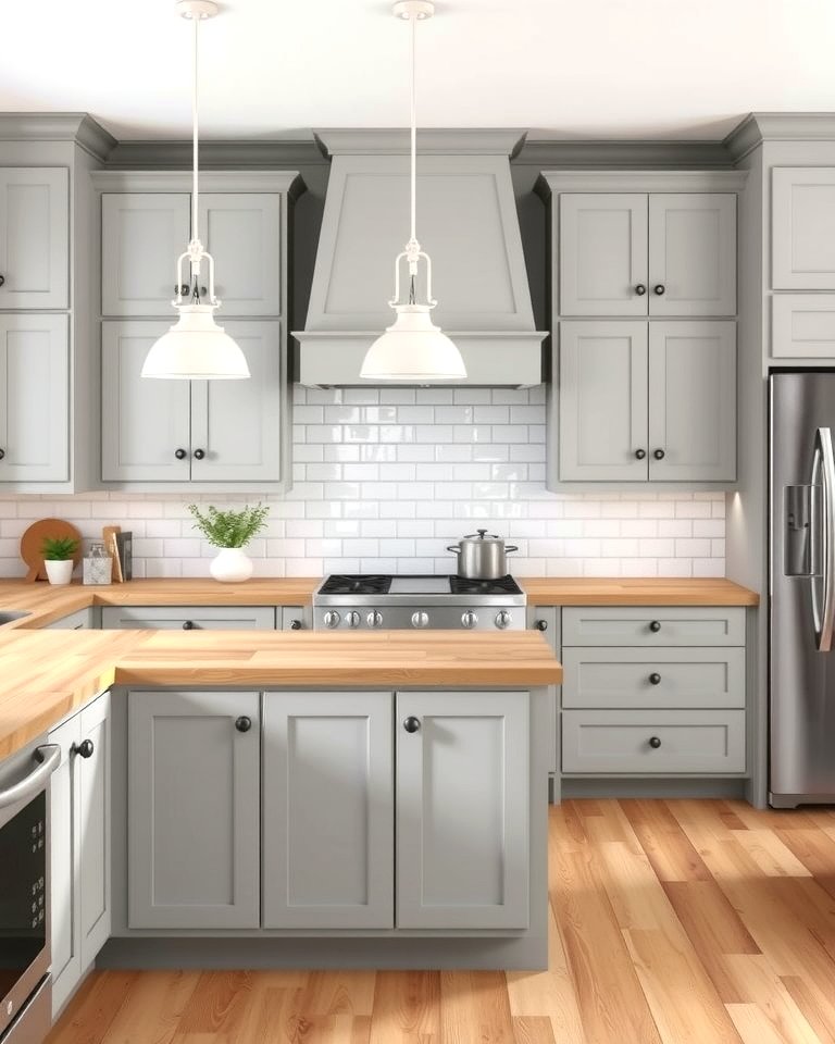25 Farmhouse Kitchen with Gray Cabinets Ideas