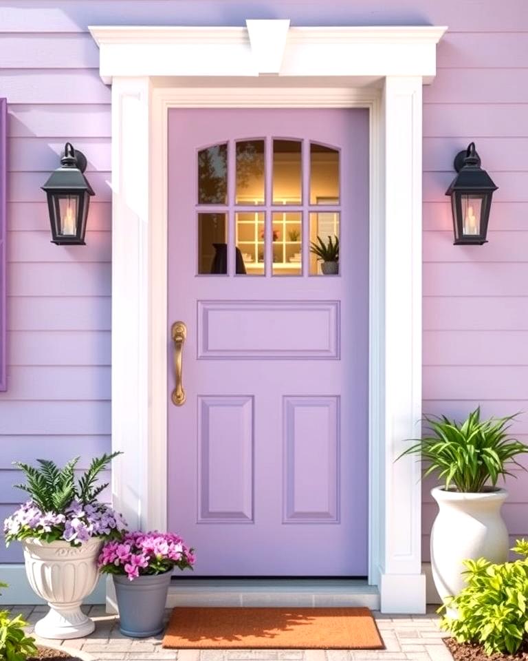 20 Lavender Front Door Ideas for a Welcoming Entrance