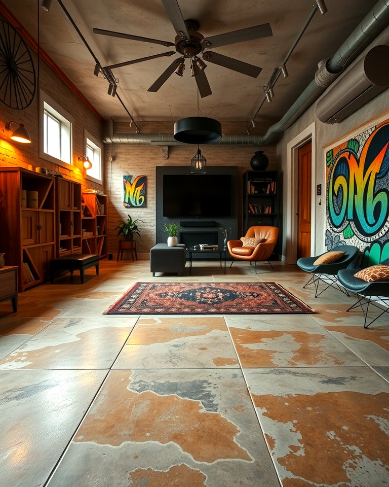 25 Man Cave Flooring Ideas for a Masculine Retreat