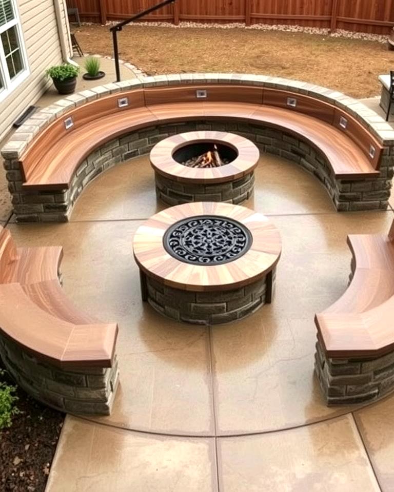 20 Stamped Concrete Patio With Fire Pit Ideas