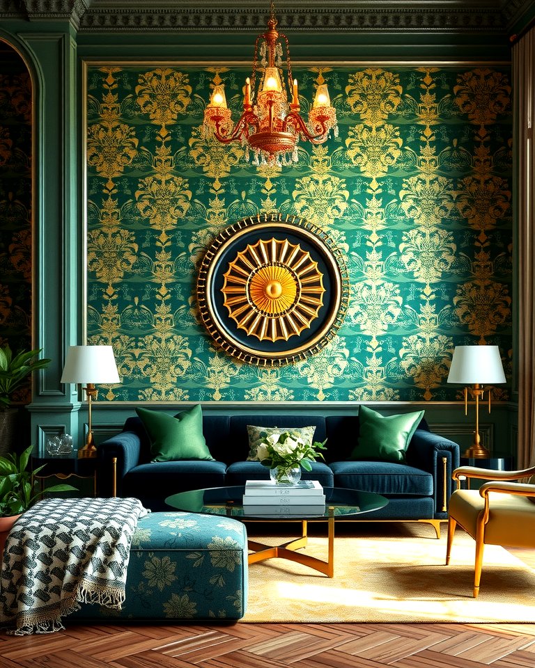 25 Green and Gold Living Room Ideas for Luxury