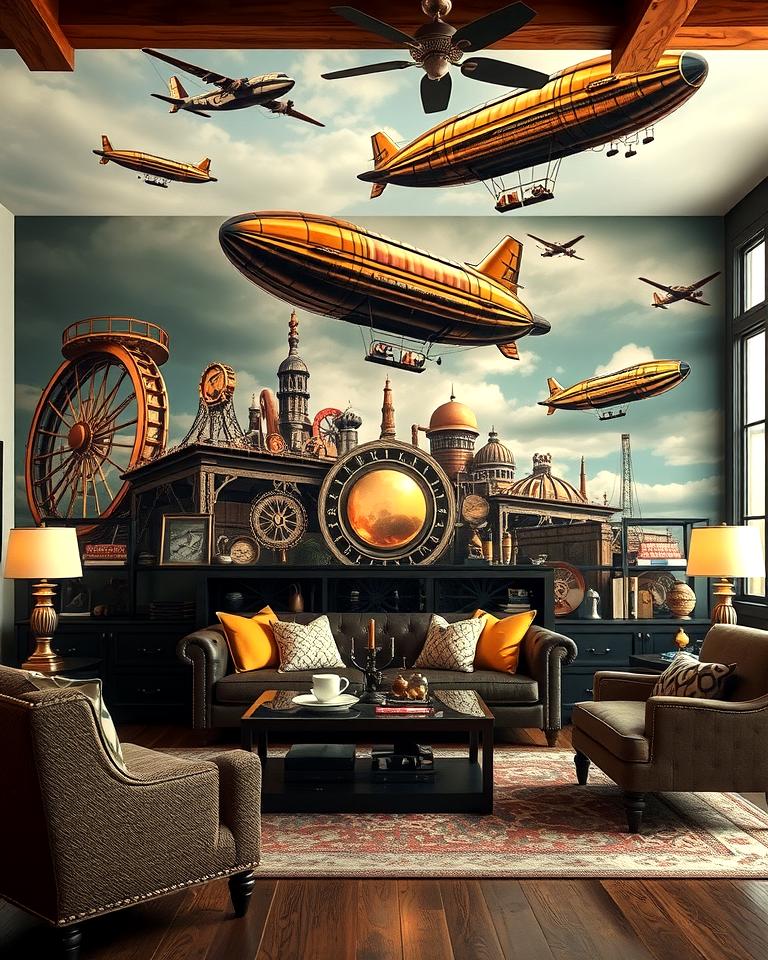 20 Steampunk Living Room Ideas for Unique Decor