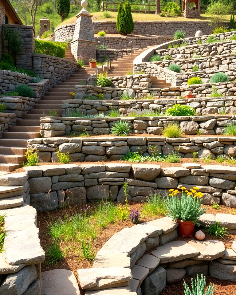 20 Hillside Terraced Garden Ideas for a Stunning Landscape