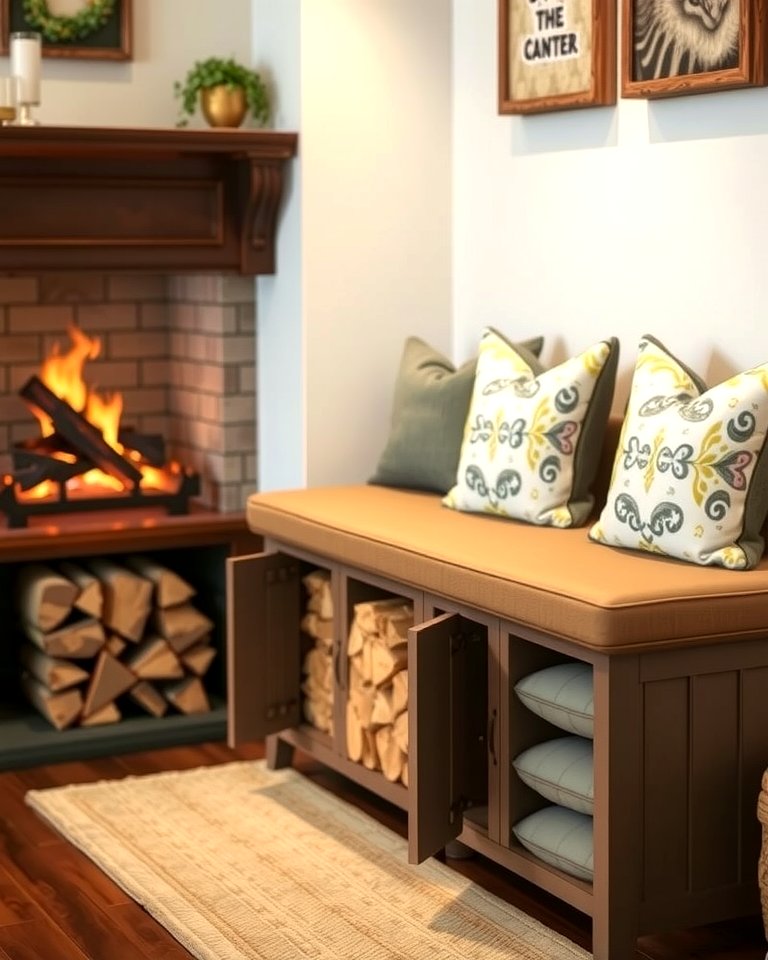25 Fireplace Bench Ideas for Functional and Stylish Seating