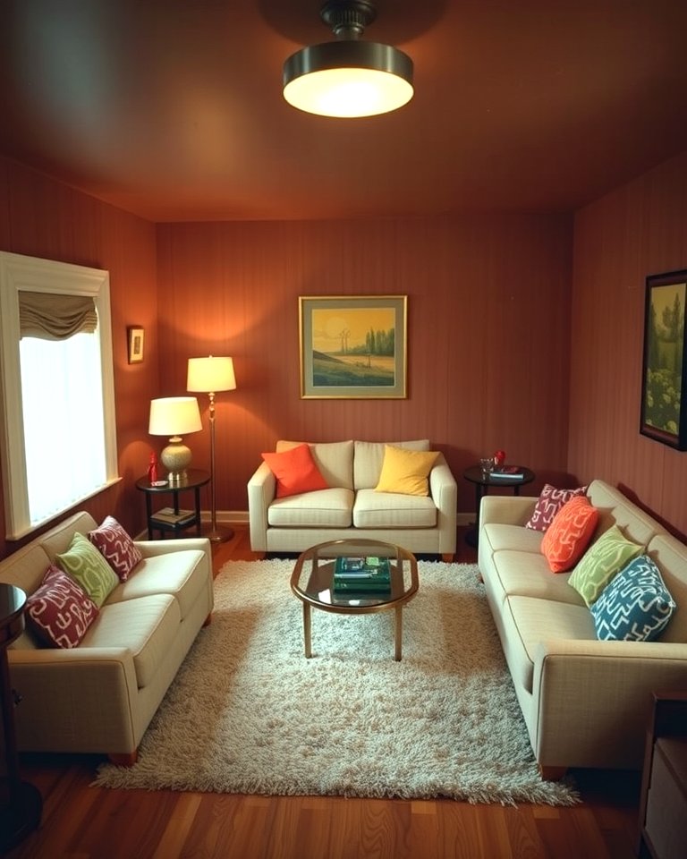 25 Retro 70s Living Room Ideas for a Funky Vibe