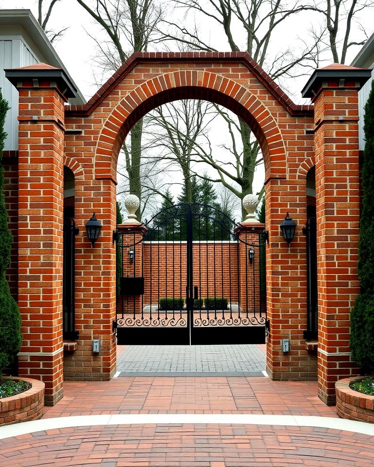 20 Front Yard Brick Fence Ideas for a Classic Look
