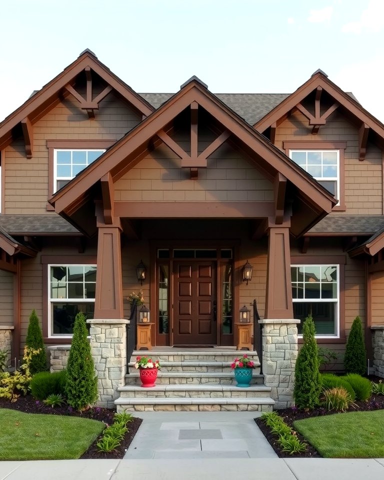 25 Exterior Taupe House Color Combinations for Modern Homes