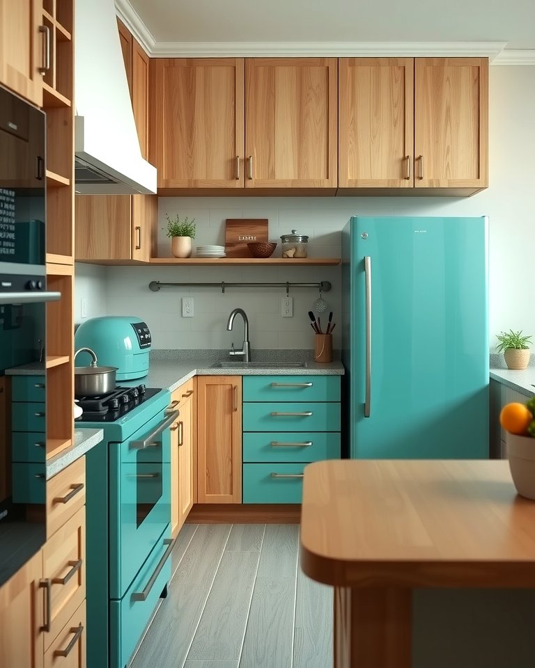 25 Stylish Kitchen With Colored Appliances Ideas