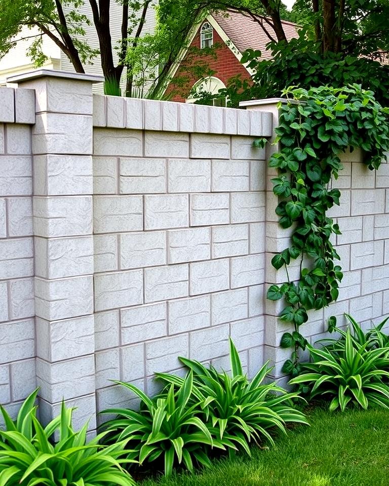 20 Concrete Block Fence Ideas for a Sturdy and Stylish Barrier