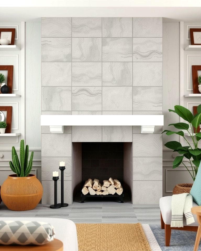 25 Farmhouse Fireplace Tile Ideas for a Rustic Look