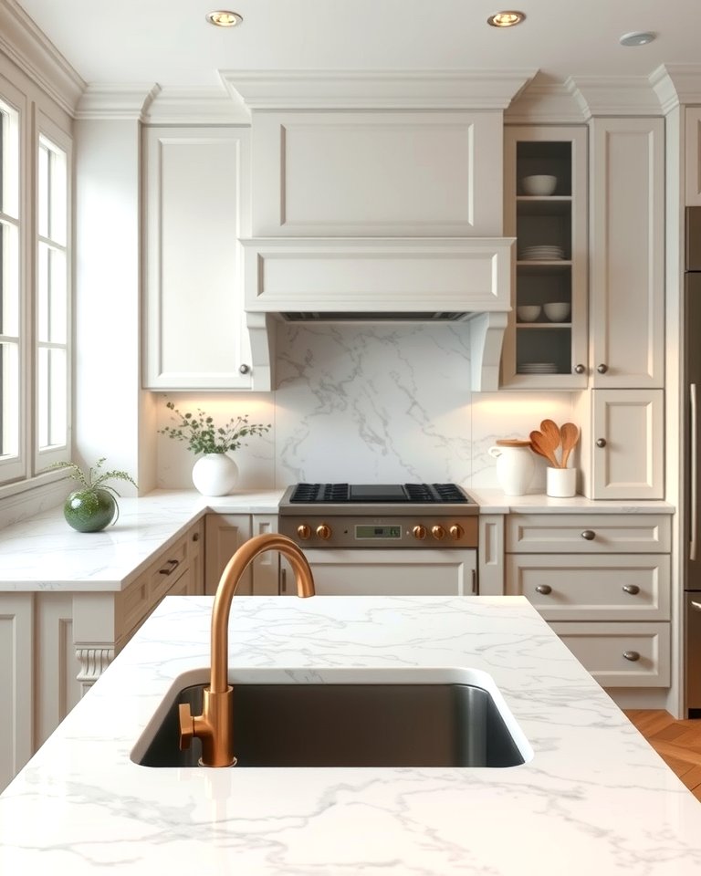 25 Marble Kitchen Countertops for Elegant Homes