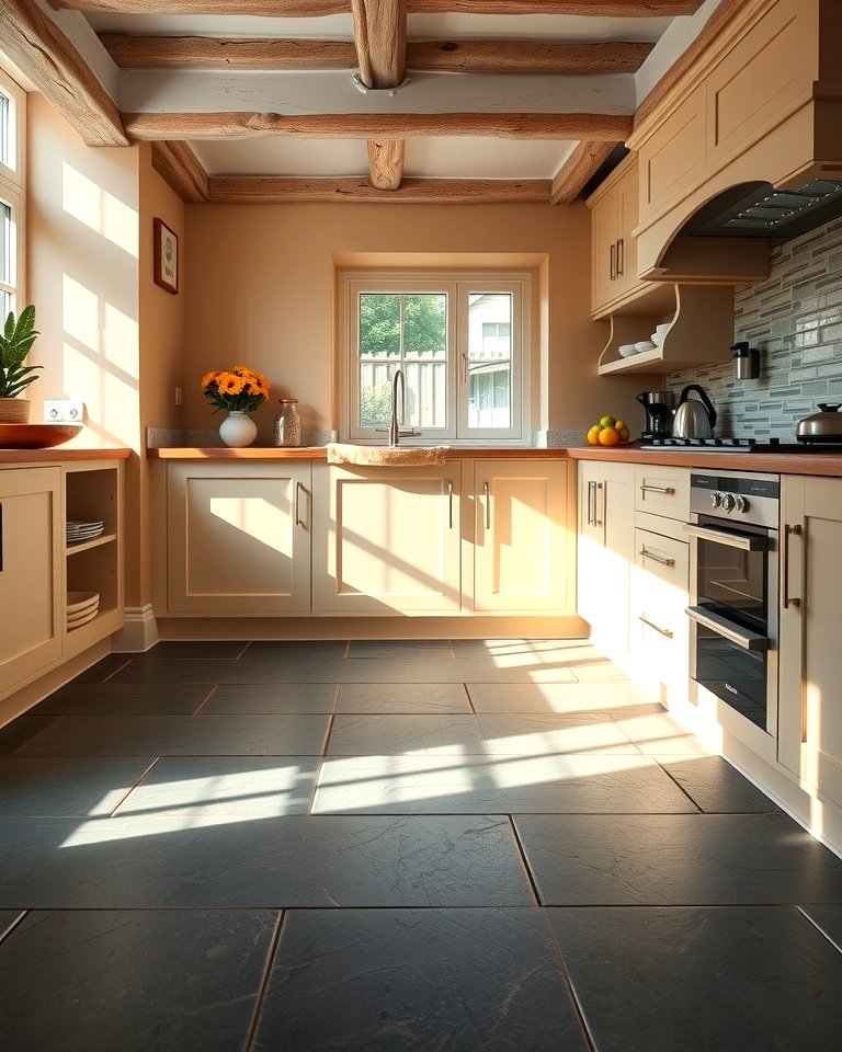 25 Kitchens With Slate Floors for a Durable and Stylish Look