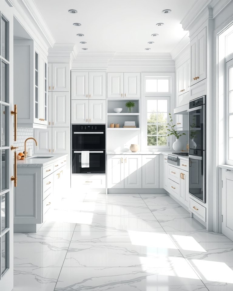 25 Marble Kitchen Floor Ideas for Timeless Elegance