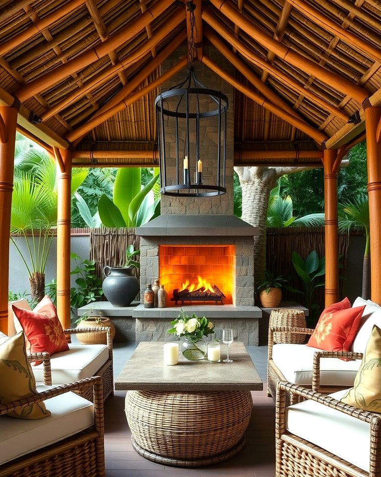 25 Backyard Pavilion With Fireplace Ideas for Cozy Nights