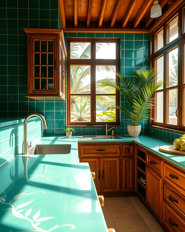 25 Kitchen With Green Countertops Ideas for Freshness