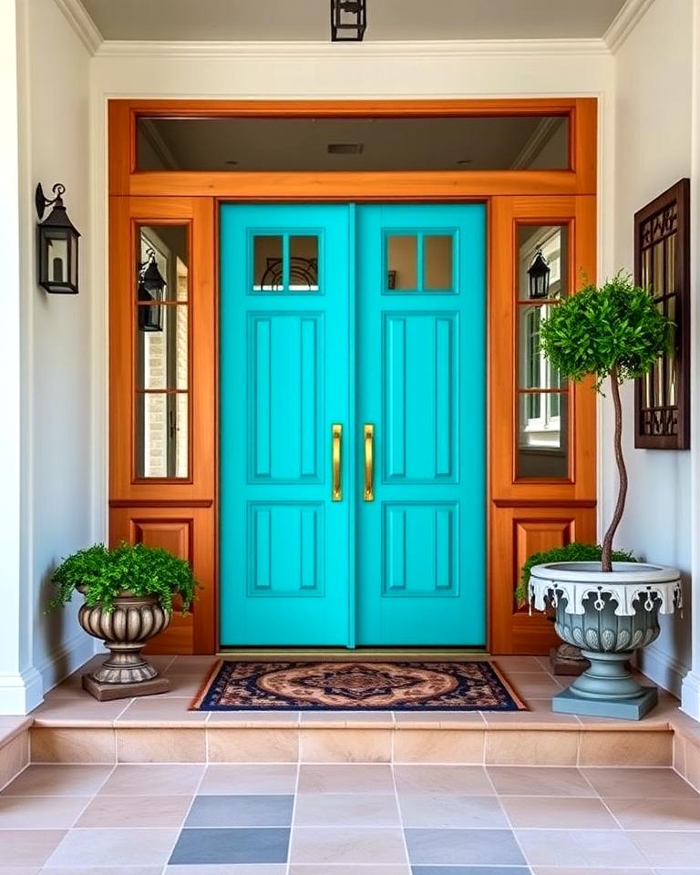 20 Turquoise Front Door Ideas for a Pop of Color