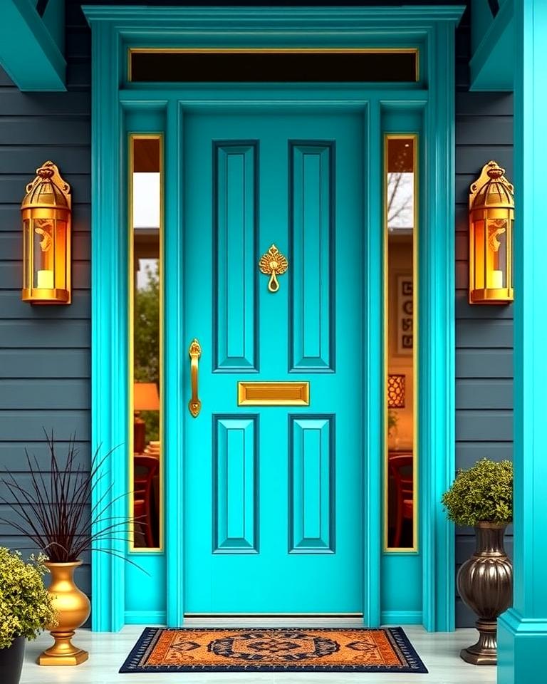 20 Turquoise Front Door Ideas for a Pop of Color