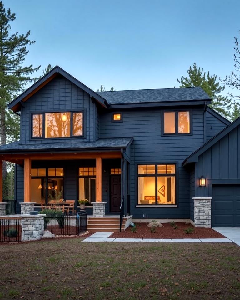 20 Midnight Blue and Dark Blue House Siding Colors