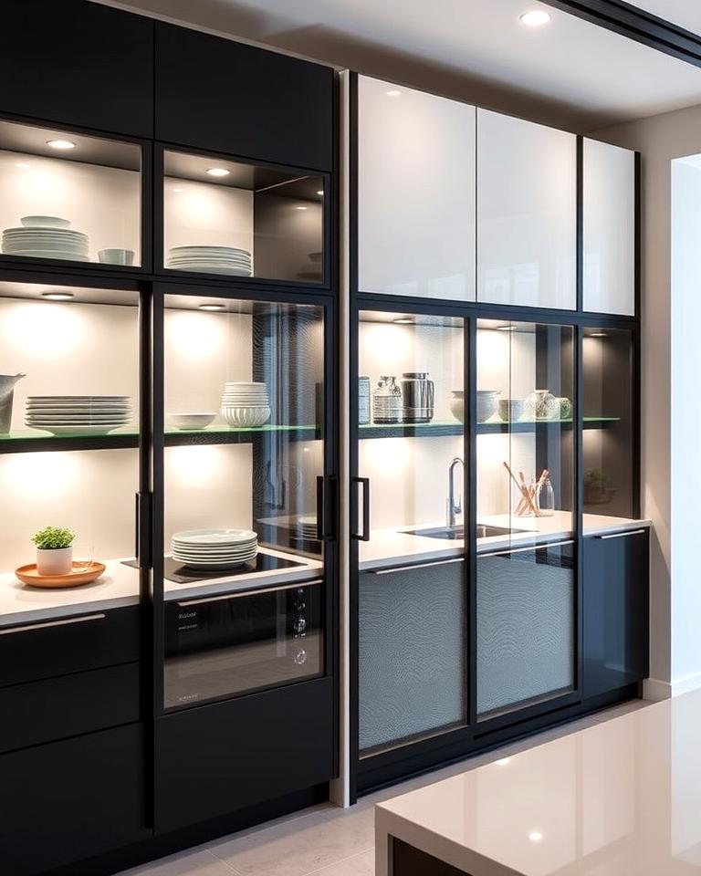20 Modern Style Glass Kitchen Cabinets for a Sleek Look