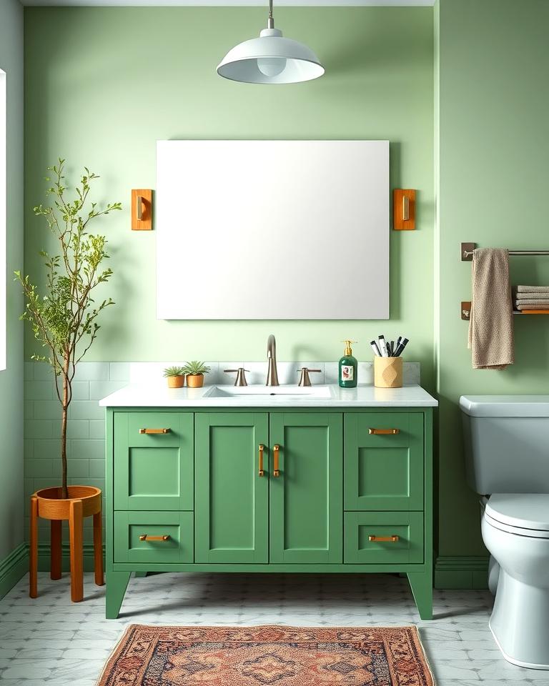 20 Bathroom With Green Vanity Ideas for a Fresh Look