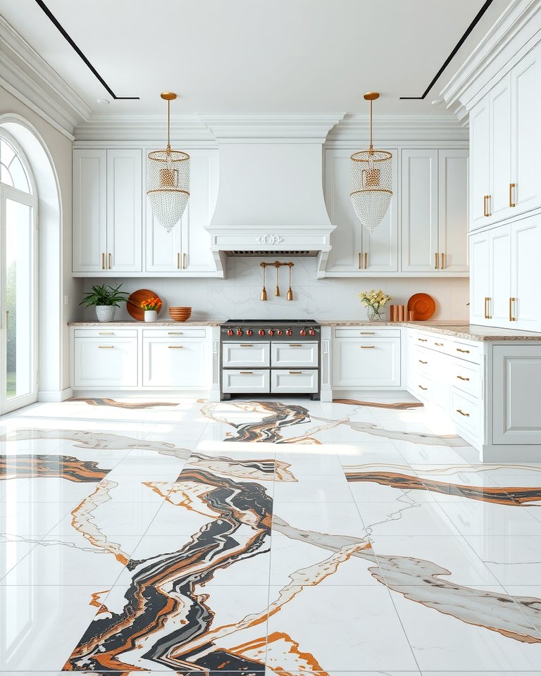 25 Marble Kitchen Floor Ideas for Timeless Elegance