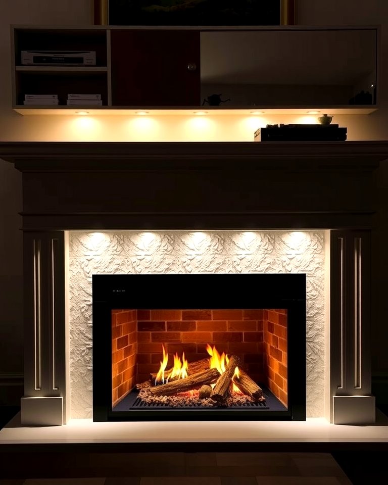 25 Fireplace Lighting Ideas to Create a Warm and Inviting Ambiance