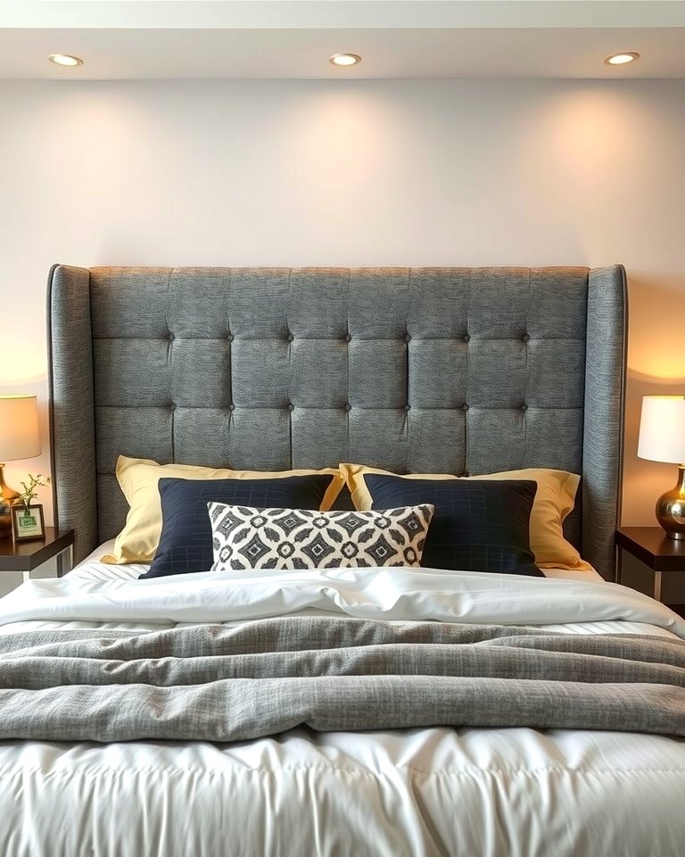 25 Elegant Grey Headboard Bedroom Ideas for a Calm Space
