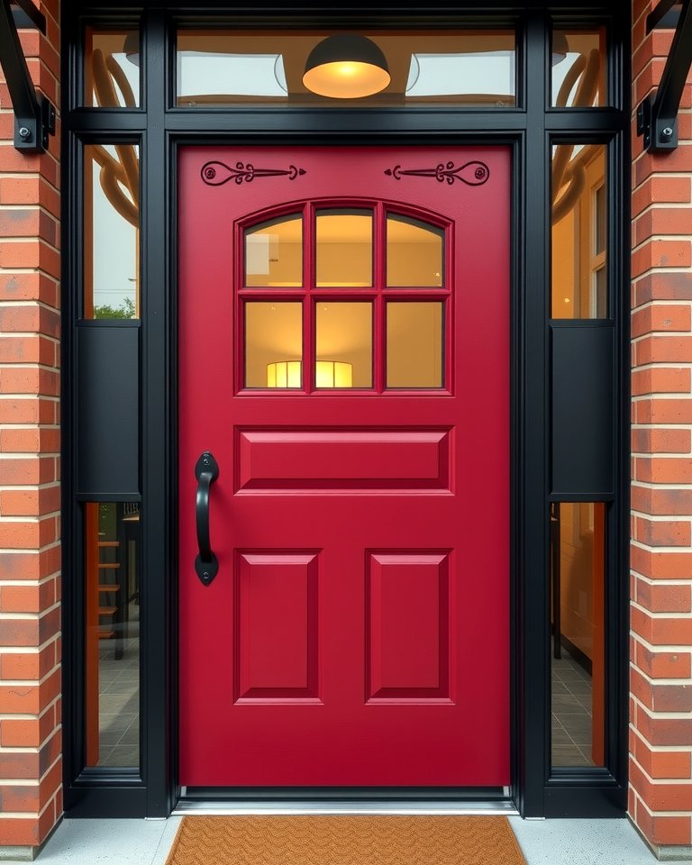25 Dark Red Front Door Ideas for a Bold Entrance