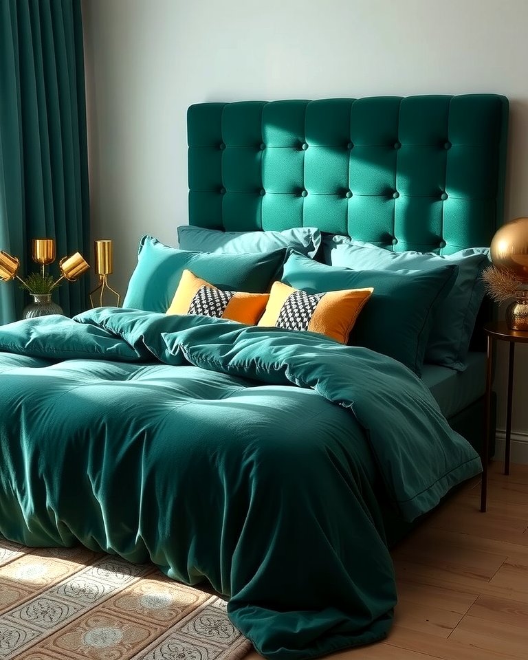 25 Emerald Green Bedroom Ideas for a Luxurious Feel