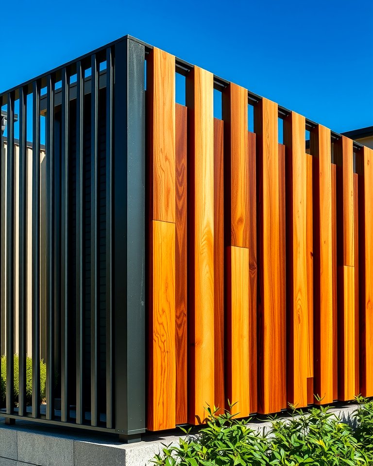 25 Metal and Wood Fence Ideas for Durable Boundaries