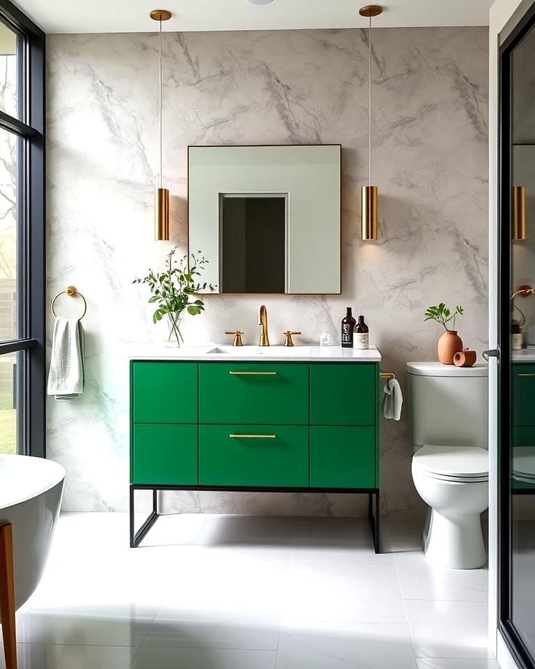20 Bathroom With Green Vanity Ideas for a Fresh Look