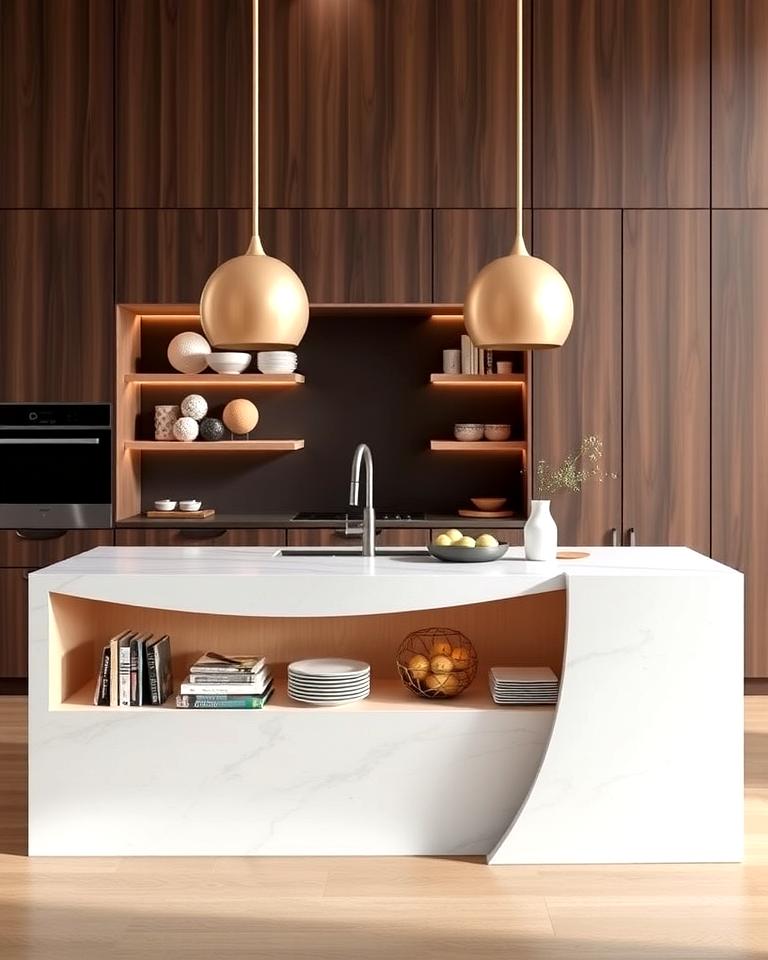 20 Stunning Waterfall Kitchen Island Ideas for a Modern Look