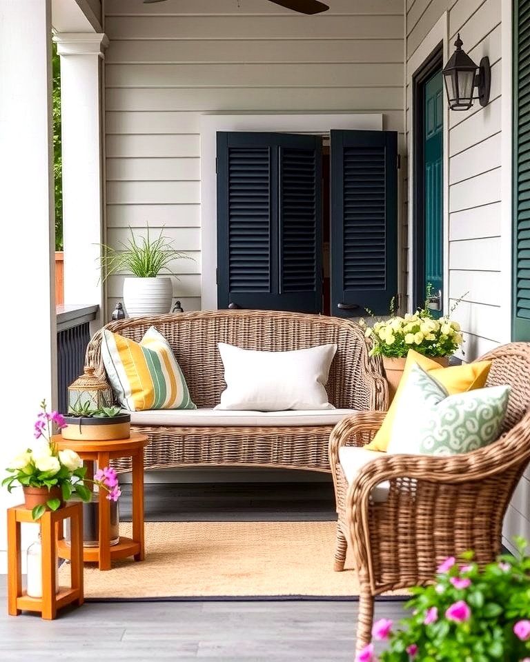 25 Front Porch Bench Ideas for a Welcoming Entrance