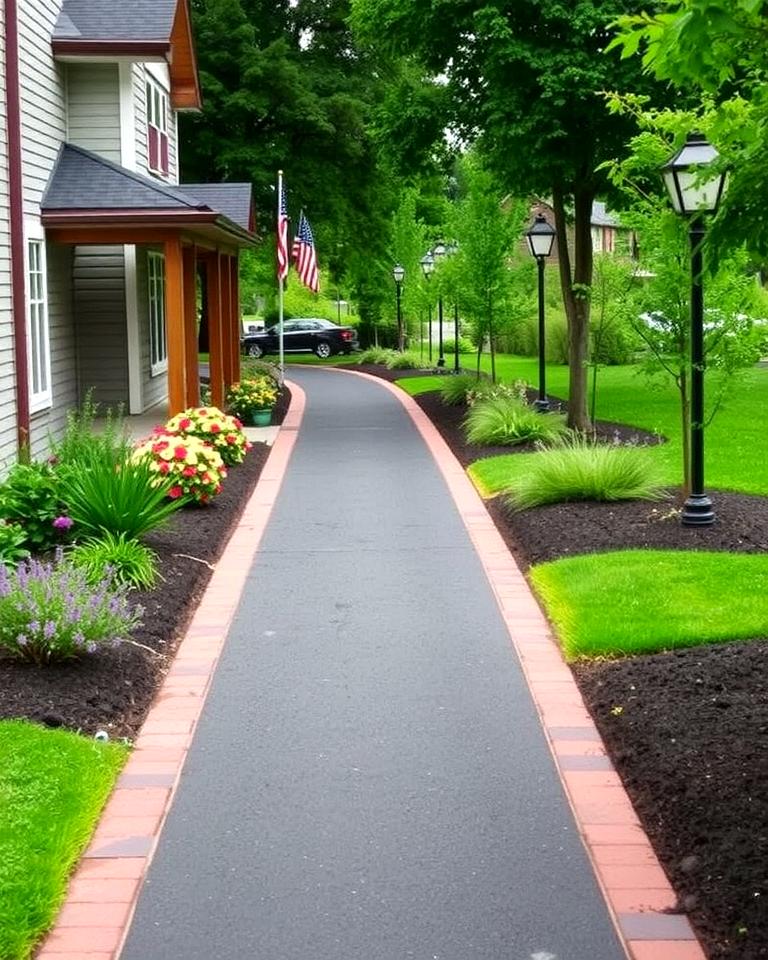 20 Asphalt Walkway Ideas for Durable Pathways