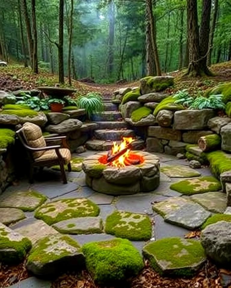 20 Stone Patio With a Fire Pit Ideas for Cozy Nights