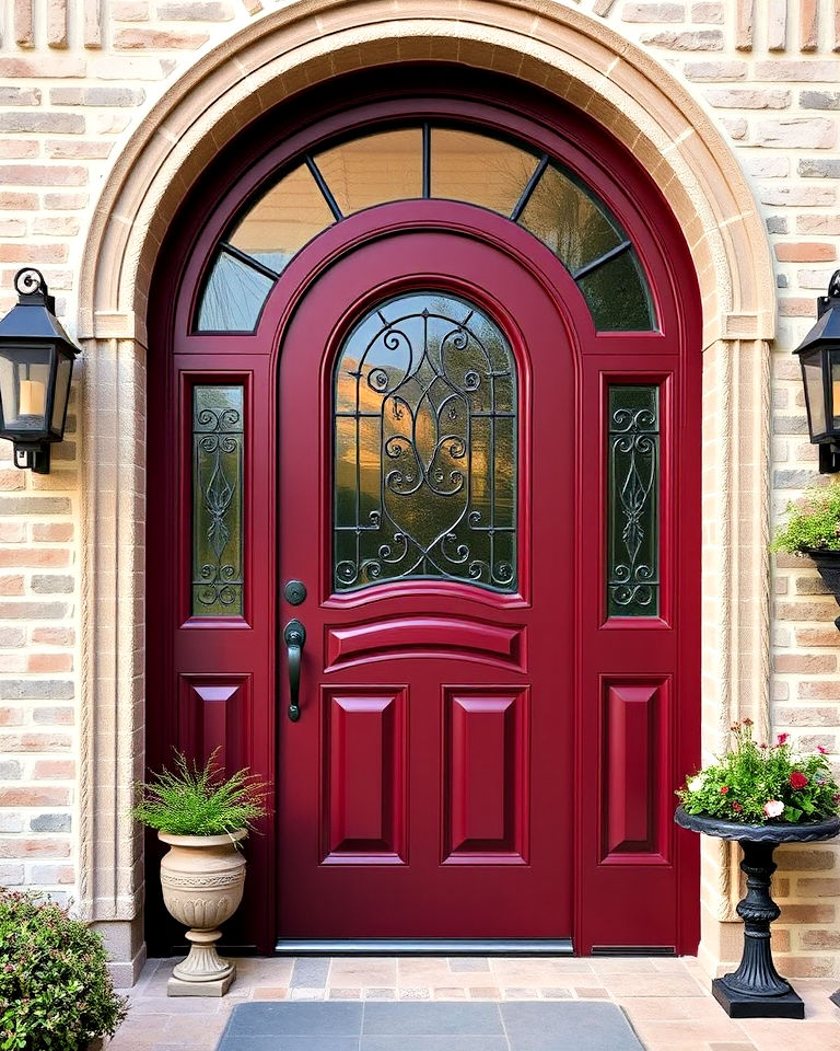 20 Elegant Burgundy Front Door Ideas for Your Home