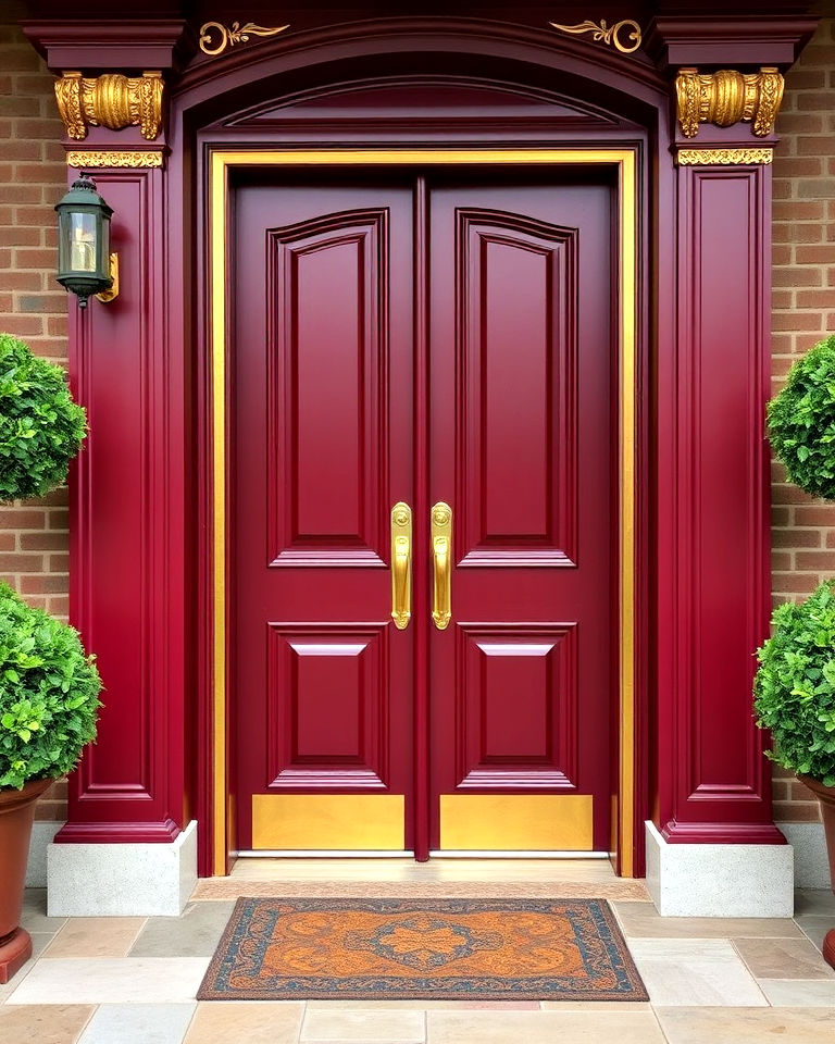 20 Elegant Burgundy Front Door Ideas for Your Home
