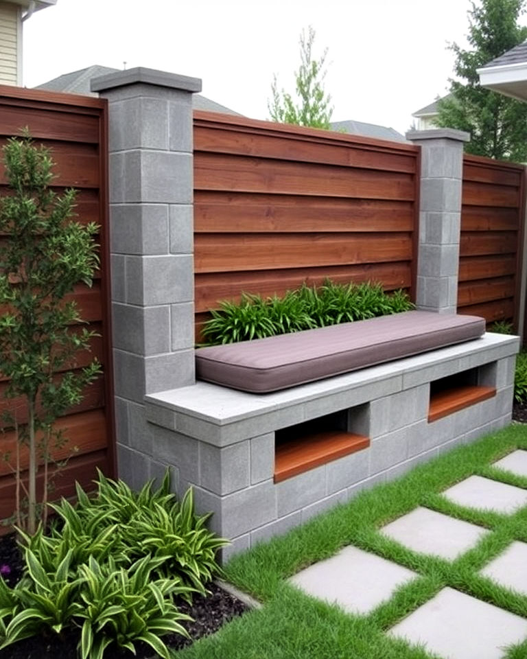 20 Concrete Block Fence Ideas for a Sturdy and Stylish Barrier