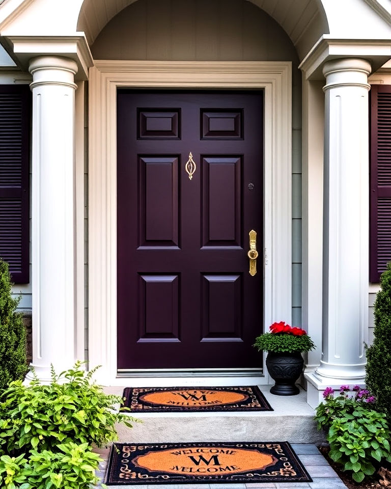 20 Dark Purple Front Door Ideas for a Bold Entrance