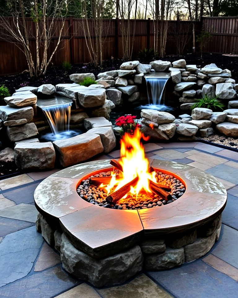 20 Flagstone Fire Pit Ideas for a Cozy Backyard