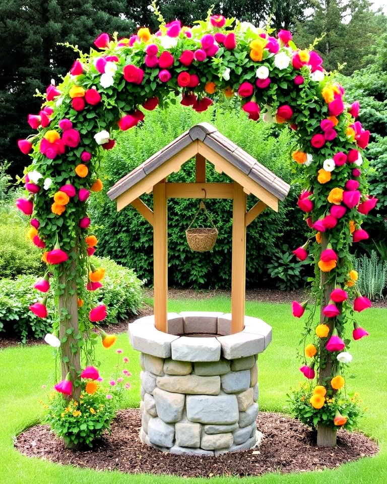20 Outdoor Wishing Well Garden Ideas for Enchantment