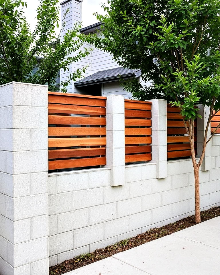 20 Concrete Block Fence Ideas for a Sturdy and Stylish Barrier