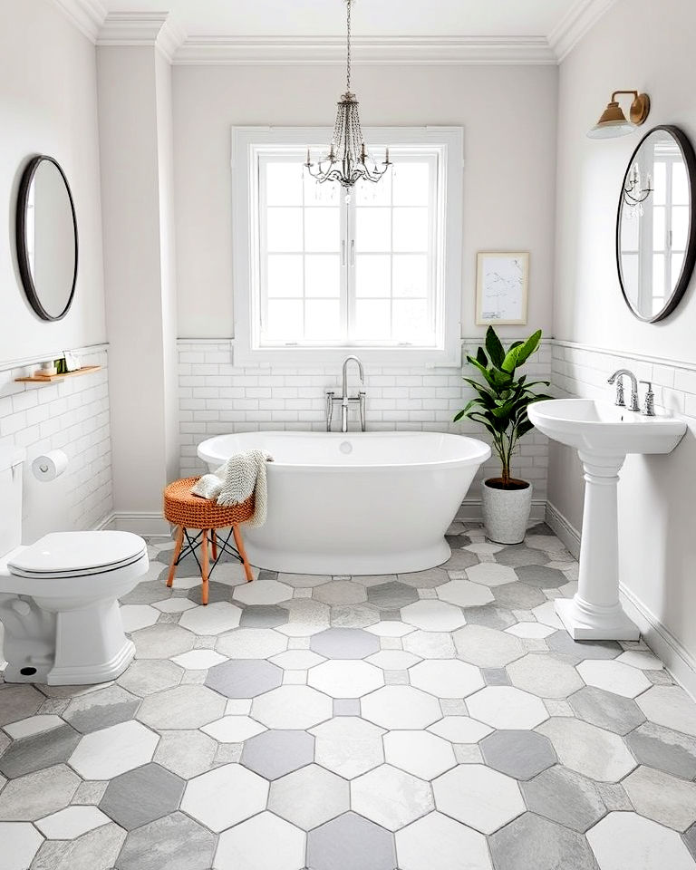 20 Hexagon Tiles Ideas for Bathrooms with Style