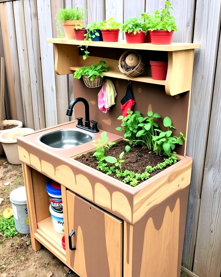 20 Mud Kitchen Ideas for Outdoor Fun with Kids