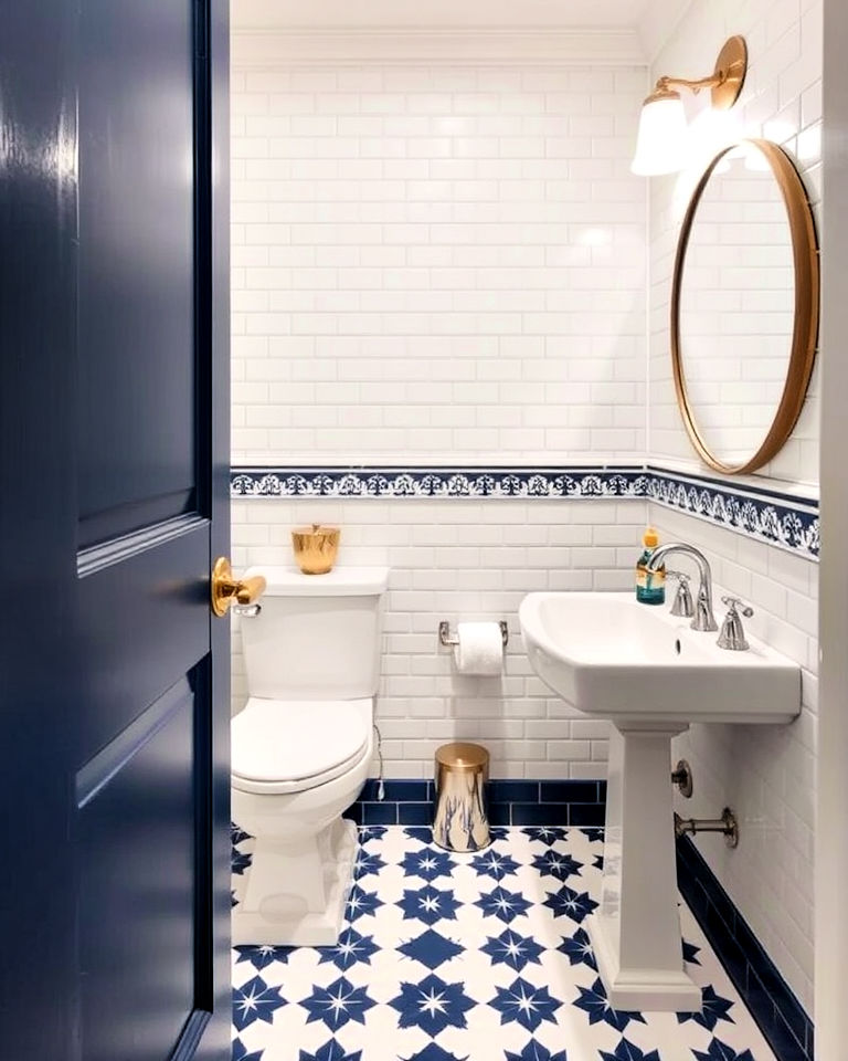 20 Navy Blue Powder Room Ideas for a Chic Look