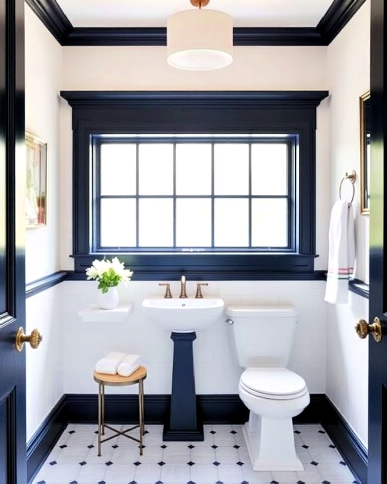 20 Navy Blue Powder Room Ideas for a Chic Look
