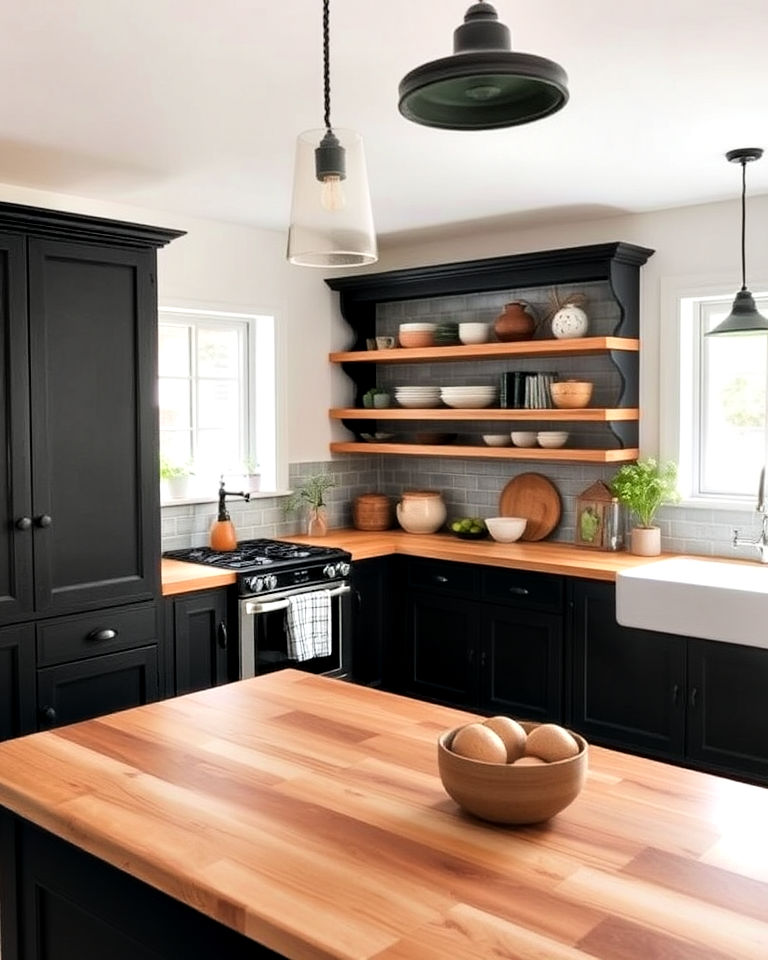 20 Black Kitchen Cabinets With White Countertops Ideas
