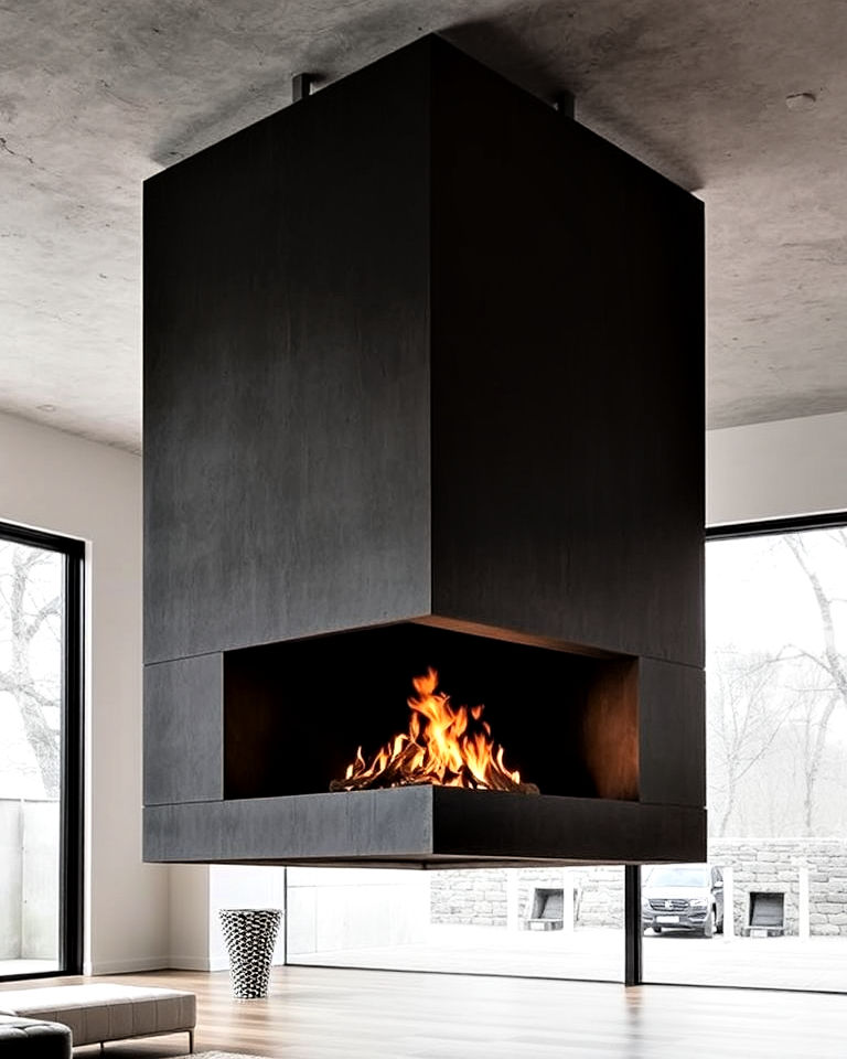 20 Modern Concrete Fireplace Ideas for Your Home