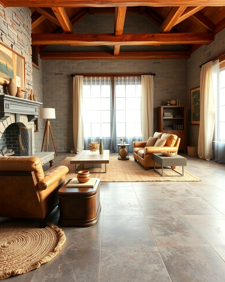 25 Rustic Concrete Floor Living Room Ideas for Style